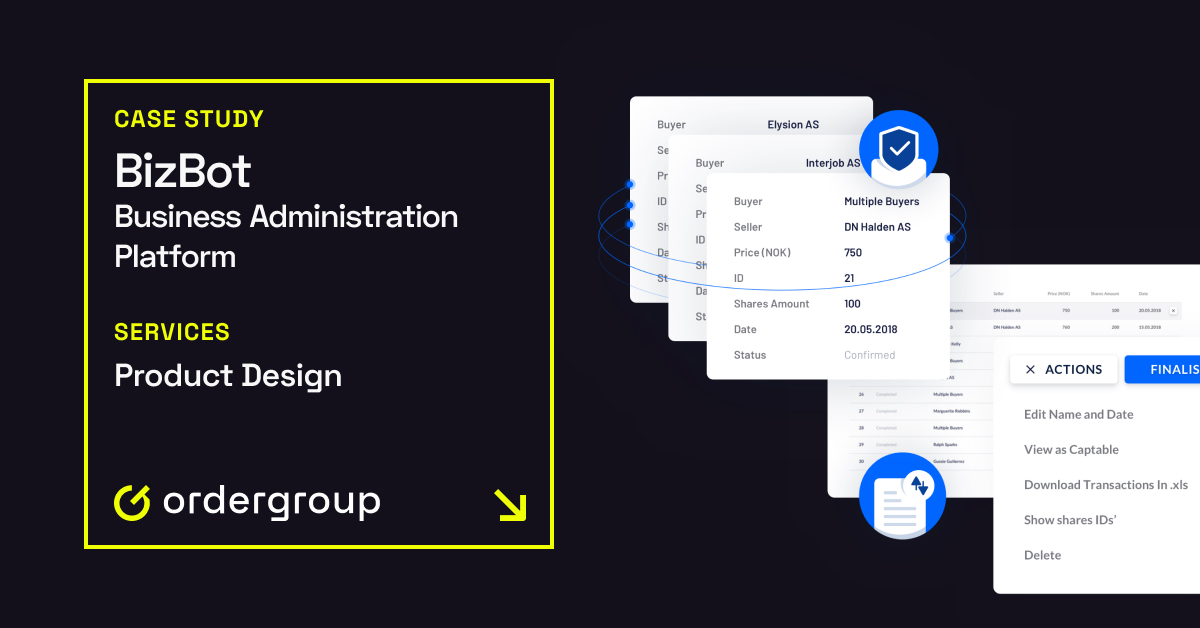 Bizbot I UX Design for fintech company I Order Group | Order Group
