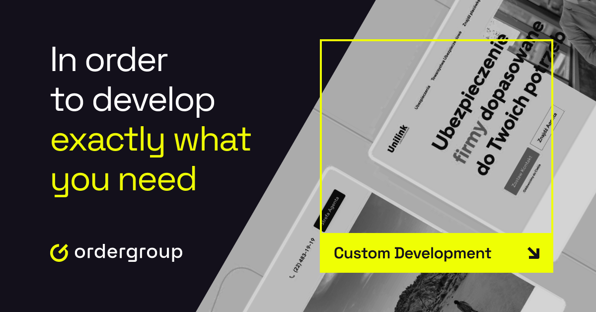 Custom Software Development Services Order Group